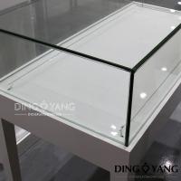 China Glossy White OEM Lockable Jewellery Shop Display Counters for sale