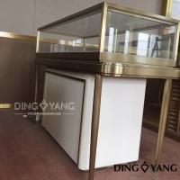 China Led Lights Custom Brass Jewellery Shop Display Counters for sale