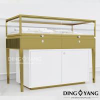 China Led Lights Custom Brass Jewellery Shop Display Counters for sale