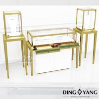 China Led Lights Custom Brass Jewellery Shop Display Counters for sale