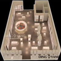 China White Jewellery Shop MDF Showroom Display Cases for sale