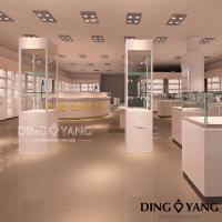 China White Jewellery Shop MDF Showroom Display Cases for sale