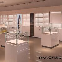 China White Jewellery Shop MDF Showroom Display Cases for sale