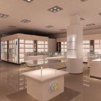 China White Jewellery Shop MDF Showroom Display Cases for sale