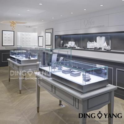 China Light Installed Showroom Custom Jewelry Display Cases for sale