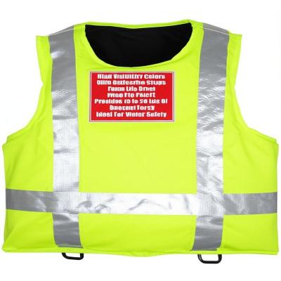 China High Visibility Colors With Reflective Strips Foam Life Vest Provides 15 to 20 Lbs Of Buoyant Force Ideal For Water Safety for sale