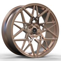 China Gold Centers Monoblock 1 Piece Forged Wheels For Passenger Car Alloy Aluminum Rims for sale