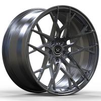 China Black Brushed 1 Piece Forged Wheels 5x114.3 5x120 5x112 Monoblock Rims For VW Toyota for sale