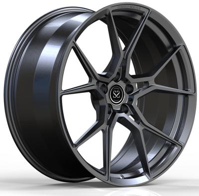 China Monoblock Car Rims 1 Piece Forged Wheels Size 17 18 19 20 Inch Dark Grey for sale