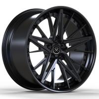 China Matte Black Forged 2 Piece Bronze Barrel Lip Wheels Center Spoke For Maserati Quattroporte for sale