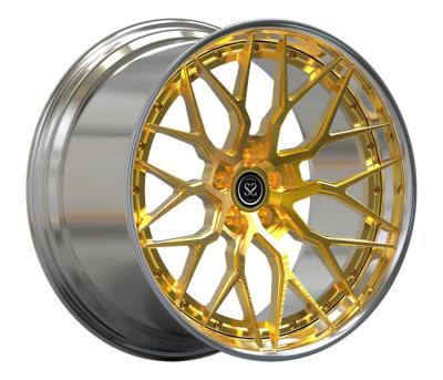 China Staggered 21x10 2 Piece Forged Wheels Front 22x12 Rear Polished Ferrari 812 Rims for sale