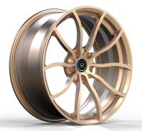 China 20inch 1 PC Piece Monoblock Aluminum Forged Champagne Gold Wheels For BMW 520d F10 for sale