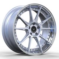 China 21 22 Inch Forged 2-PC Aluminum Alloy Rims Matt Silver For Alfa Romeo Giulia for sale