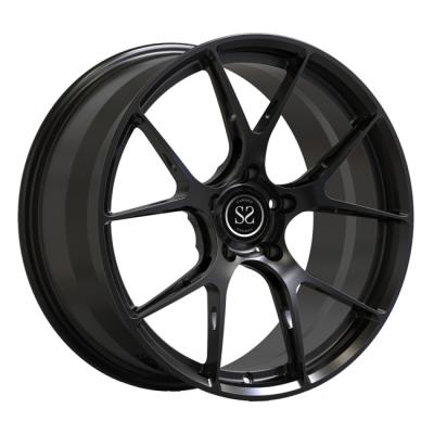 China Black Spoke 1 PC Forged Wheels 19inch Staggered For Audi S4 Luxury Car Rims for sale