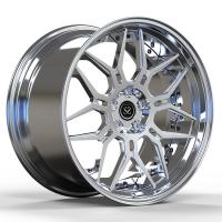 China Clear Brushed Disc 2 PC Aluminum Alloy Rims Polished Barrel 18 19 20 Inches for sale
