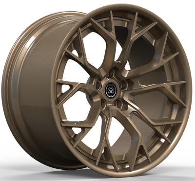 China Custom 2 PC Forged Aluminum Alloy Rims Satin Bronze 21 22 23 Inch For Ferrari 458 488 for sale