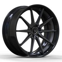 China Aluminum Alloy 2-PC Forged Rims 22x10.5 22x12 Gloss Black+ Gun Metal Disc for sale