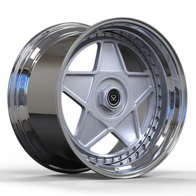 China Custom 5x108 2PC Aluminum Alloy Rims Bolt Pattern 22x9 And 22x10 For Jaguar F-Type for sale
