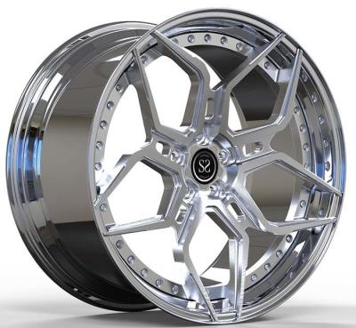 China Ferrari F355 2PC Aluminum Alloy Rims 19x8.5 19x11 Custom Finish Polish Clear Brush for sale