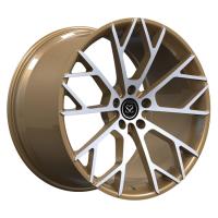 China Bronze Machined Concave Forged Wheels Rims 21inch For Lamborghini Aventador Staggered for sale