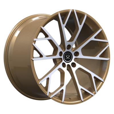 China Bronze Machined Concave Forged Wheels Rims 21inch For Lamborghini Aventador Staggered for sale