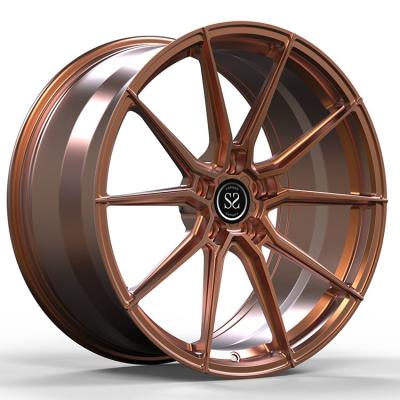 China Bronze Forged Monoblock Rims Wheels 19x8.5 19x9.5 5x112 Benz C43 for sale