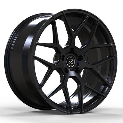 China Satin Black 1 Piece Forged Monoblock Wheels Staggered 19X10 19x12 For Camaro for sale