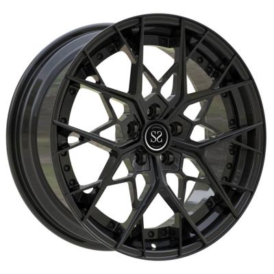 China 19 Inch 2 Piece Forged Wheels Gloss Black Spokes For 2019 Audi RS3 Stepped Lip Rims for sale