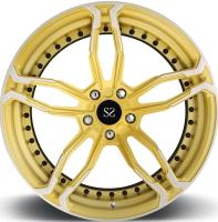China Brushed 2PC Forged Aluminum Alloy Rims 19 20 21 2 For Mustang GT 500 for sale