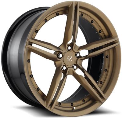 China Satin Bronze Customized 2PC Alloy Rims With 5x112 For Audi RS 6  20 21 22 Inches for sale
