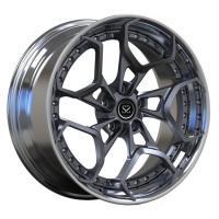 China Custom Polish 2 Piece Forged Rims Wheels 20inch For Mercedes Benz A35 Grey for sale