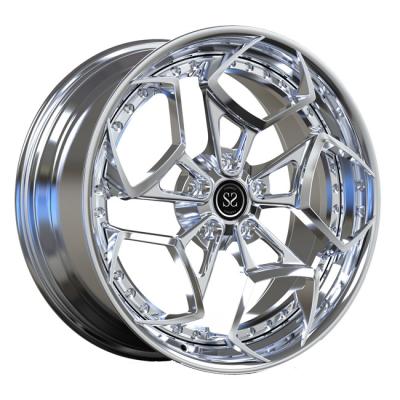 China Chrome Wheels 2 Piece Forged Custom Step Rims 20inch For Mercedes Benz A35 for sale
