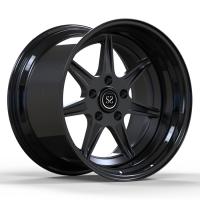 China 20inch 2 Piece Forged Step Big Lip Rims Wheels Gloss Matte Black For Porsche Cayman for sale