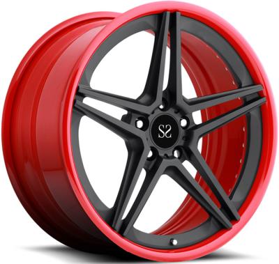 China M5 20x9 | 20x10.5 BMW 2PC Forged Alloy Wheels Satin Red 5x112 5x120 for sale