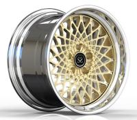 China Polish Forged 2 Piece Step Lips Rims Pontiac Trans AM GTA 18x10.5 Gold for sale