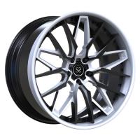 China Chevrolet Corvette 2 Piece Forged Rims Wheels C8 Staggered 21inch Black Hyper Silver for sale