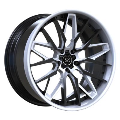 China Chevrolet Corvette 2 Piece Forged Rims Wheels C8 Staggered 21inch Black Hyper Silver for sale