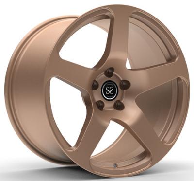 China Monoblock 1 Piece Wheels Forged Rims For Mustang GT 19inch Concave Dark Bronze for sale
