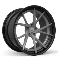 China Matte Gun 2 Piece Forged Wheels Metal Spokes 20inch Rotational Satin Black Lips Rims for sale