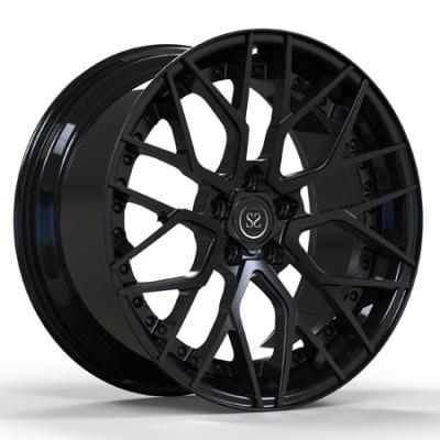 China Satin Matte Black 2 Piece Forged Wheels Dics Spoke Barrel Lip For Mercedes Benz C43 20inch Rims for sale