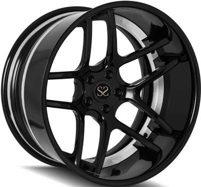 China BMW X5 3 Piece Forged Wheels Car Rims 19 20 21 22 Black Barrel + Tone Color Disc for sale