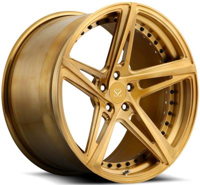 China Black Hyper Silver Forged 2 Piece Rims Wheels Chevrolet Corvette C8 Staggered 21inch for sale