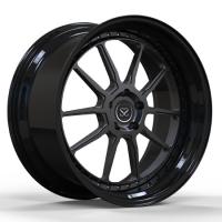 China Grey Disc Forged 2 Piece Wheels Gloss Black Lips For BMW 750i 20inch Custom Rims for sale
