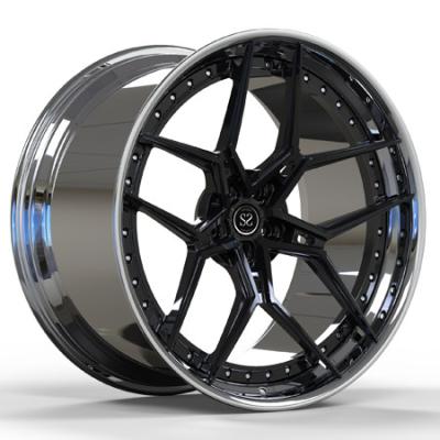 China 21 22 23inch Forged 2 Piece Rims Wheels For Ferrari 488 5x130 Custom Polished for sale