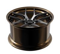 China Brushed Dark Gun 2Piece Forged Wheels Rims Metal Barrel Polished Bronze 5X112 20 Inch for sale