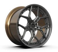 China 5X112 2 Piece Forged Wheels Center Brushed Metal Polished Bronze BMW X6 M Rims 20 Inch for sale