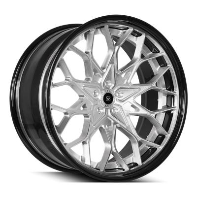 China Custom 3Piece Forged Aluminum Alloy Wheels #Alfa Romeo Giulia 952 19 Inch Gloss Lip Brushed Disc for sale