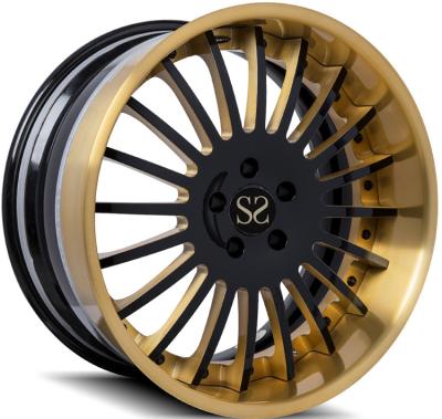 China Custom Brushed Lip 3 Piece Forged Alloy Rims 20 X 12 And 21 X 13 For 2020 Audi R8 for sale