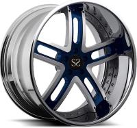 China Polished Lip 2PC Forged Rims Wheels 20x11.5 20x12 Black Machined Face for sale