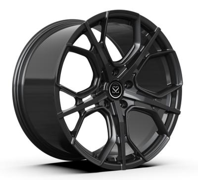 China Polished Lips 1 Piece Forged Rims Monoblock Matte Black 20inch Porsche 911 Concave Wheels for sale